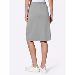 Heine Damen Sweatrock, grau, Gr. 44, unifarben, 55% Viskose, 40% Polyester, 5% Elasthan, R&ouml;cke