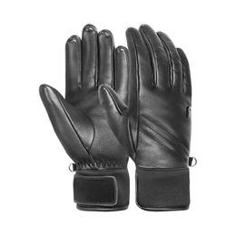 Reusch Damen Skihandschuhe "Jodie", schwarz, Gr. 8,5, unifarben, 50% Leder, 50% Polyester, Handschuhe, mit winddichter und atmungsaktiver Eigenschaft