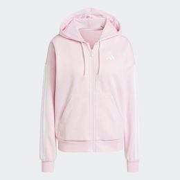 adidas Sportswear Sportsweatjacke 'Essentials' Damen Gr&ouml;&szlig;e XS ros&eacute; / wei&szlig;
