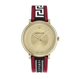 Versace Uhr 'V-CIRCLE' Herren Gr&ouml;&szlig;e One Size gold / weinrot / schwarz / wei&szlig;