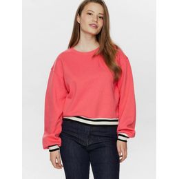 N&uuml;mph N&Uuml;MPH Pullover 'Ada' Damen Gr&ouml;&szlig;e L melone / schwarz / wei&szlig;