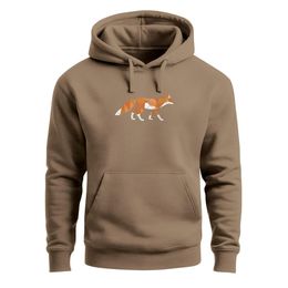 Neverless Sweatshirt 'Fuchs Polygon' male Brown size 5XL