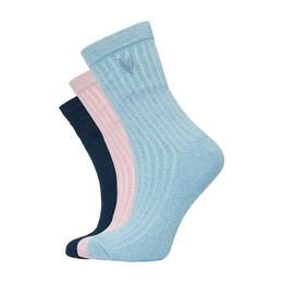 comma, COMMA Socken Damen Gr&ouml;&szlig;e 39/42 blau / pink