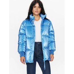 N&uuml;mph N&Uuml;MPH Jacke 'Karo' Damen Gr&ouml;&szlig;e L blau Winterjacke