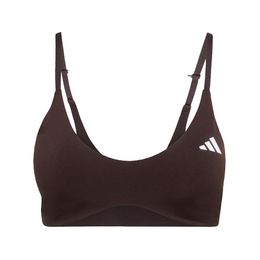 adidas Performance Sport-BH 'Optime Essentials' Damen Größe XL/XXL dunkelbraun / weiß