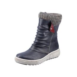 Rieker Snowboots Damen Größe 37 marine / graumeliert / karminrot Winterschuhe