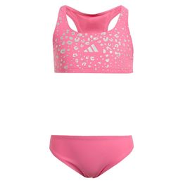 adidas Sportswear Athletic Swimwear 'Glitter Bikini Set' girl Pink size 140