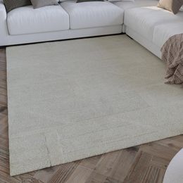 Wollteppich Wecon Home "Hamptons FIVETEEN", beige (creme wei&szlig;), B:40cm H:15mm L:60cm, Schurwolle, Teppiche, L&auml;ufer, Schurwolle, Kurzflor, Wohn- & Schlafzimmer, Hoch-Tief-Effekt