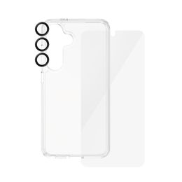 PanzerGlass Displayschutzglas "3-in-1 Bundle Set Screen Protector, HardCase, Hoops", transparent, B:11cm H:1,4cm T:19,6mm, Displayfolien, Displayschutzfolie, Schutzfolie, Bildschirmschutz, kratz- & sto&szlig;fest