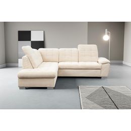 Ecksofa WERK2 "Bonny inkl. Kopfteilverstellung, Bettfunktion, Stauraum, Breite 265cm", natur, B:265cm H:103cm T:215cm, 90% Polyester, 10% Nylon, Sofas, Ecksofa, Komfortwunder mit Schlaffunktion, verstellbarem Kopfteil & Stauraum.