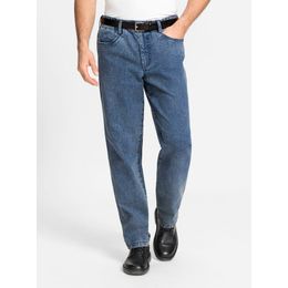 Bequeme Jeans CLASSIC, Herren, Gr. 60, Normalgrößen, blau (blau, bleached), 99% Baumwolle, 1% Elasthan, 86% Baumwolle, 1% Elasthan, 13% Polyester, unifarben, lang, Jeans