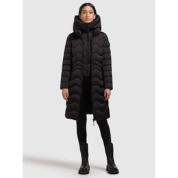 Steppmantel Khujo "MIRA 2IN1 (EINSATZ HERAUSNEHMBAR)", Damen, Gr. XXL, schwarz, Twill, 100% Polyester, unifarben, eingesetzt gerader Abschluss mit Rei&szlig;verschluss, M&auml;ntel Steppmantel