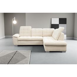 Ecksofa WERK2 "Bonny inkl. Kopfteilverstellung, Bettfunktion, Stauraum, Breite 265cm", natur, B:265cm H:103cm T:215cm, 90% Polyester, 10% Nylon, Sofas, Ecksofa, Komfortwunder mit Schlaffunktion, verstellbarem Kopfteil & Stauraum.