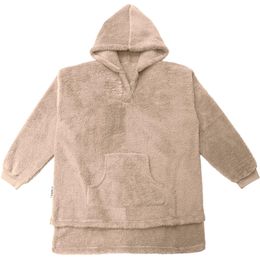 Badeponcho "Polar Bear", braun (macchiato), L:87cm, Kunstfaser, CASTELL - MARKENBETTWÄSCHE, Hausmäntel, Sherpa Teddy Fleece Hoodie, Kuschelhoodie, Kuscheldecke, weich+wärmend