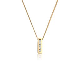 Collierkettchen Elli DIAMONDS "Anhänger Diamanten Weiß Brillantschliff (0.075 ct) 585 Gelbgold", gold, Halsketten, Damen, 45, 0,08 mit Diamanten, Gelbgold 585, L: 45