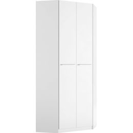 Eckkleiderschrank Priess "Barcelona Kleiderschrank Ecklösung Raumwunder", weiß, B:78cm H:193cm T:78cm, Holzwerkstoff, Schränke, Eckkleiderschrank, in 2 Tiefen Schrank Eckschrank Garderobe