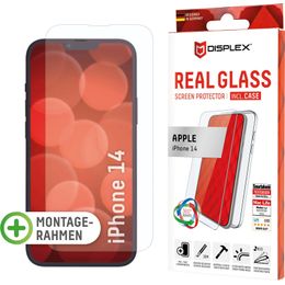 Displex Displayschutzglas "Real Glass + Case - iPhone 14", transparent, B:12cm H:6cm T:25mm, Displayfolien