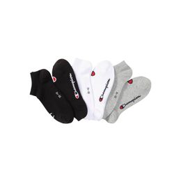 Sneakersocken Champion "6pk Sneaker Socks", Damen, Gr. 35-38, grau, Obermaterial: 71% Baumwolle, 23% Polyester, 4% Polyamid, 2% Elasthan, Socken Sneakersocken, für Kinder