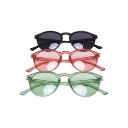 Sonnenbrille Urban Classics "Urban Classics Unisex Sunglasses Cypress 3-Pack", Damen, schwarz, palepink, vintagegr&uuml;n, Sonnenbrillen Sonnenbrille