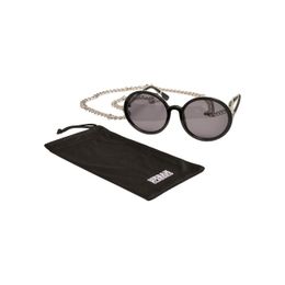 Sonnenbrille Urban Classics "Urban Classics Unisex Sunglasses Cannes with Chain", Damen, schwarz, Sonnenbrillen Sonnenbrille