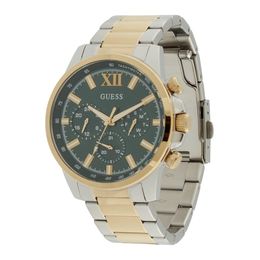 Guess Uhr 'Walker' Herren Gr&ouml;&szlig;e One Size gold / tanne / silber