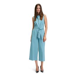 Overall Betty Barclay "Damen mit Eingrifftaschen", Damen, Gr. 38, Normalgrößen, blau (diamond blau), Obermaterial: 88% Polyester, 12% Elasthan, figurumspielend, Rundhals, Overalls Overall, Form