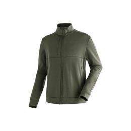 Funktionsshirt Maier Sports "Granni M", Herren, Gr. 52, gr&uuml;n (moosgr&uuml;n), 96% Polyester, 4% Elasthan, Shirts Funktionsshirt, Herren Midlayer-Jacke, atmungsaktiv und schnelltrocknend, Fleece-Jacke