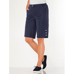 Bermudas Classic Basics, Damen, Gr. 40, Normalgr&ouml;&szlig;en, marine, 100% Polyester, unifarben, kurz, Hosen Bermudas