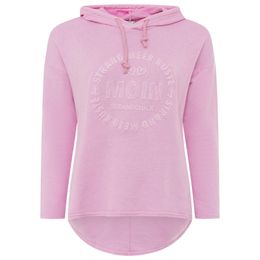 Hoodie Zwillingsherz ""Moin"", Damen, Gr. L/XL, rosa baby, Sweatware, Obermaterial: 70% Baumwolle, 30% Polyester, comfort fit hüftlang, hoch geschlossener Ausschnitt, Sweatshirts Hoodie
