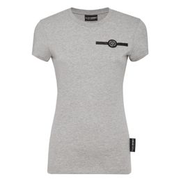 T-Shirt Plein Sport "Basic", Damen, Gr. XL, 71, lightgrau, Obermaterial: 100% Baumwolle, Shirts T-Shirt