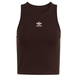 adidas originals Top 'Essentials' Damen Gr&ouml;&szlig;e XXS dunkelbraun / wei&szlig;