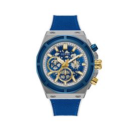 Guess Uhr 'Masterpiece' Herren Gr&ouml;&szlig;e One Size blau / silber / wei&szlig;