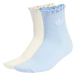 adidas originals Socks 'RUFFLE QUARTER' female Blue, White size 37-39