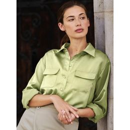 Langarmbluse Inspirationen, Damen, Gr. 38, pistazie, 100% Polyester, unifarben, Blusen