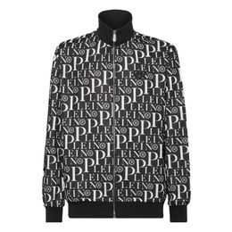 Yoga-Sweatjacke Philipp Plein "Philipp Plein Tm", Herren, Gr. XL, 02, schwarz, Obermaterial: 100% Polyester, Sweatjacken