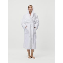 Unisex-Bademantel "Lovina, ideal f&uuml;r Sauna & Spa, Hotelbademantel, Morgenmantel" Gr. L, wei&szlig;, L:125cm, Microfaser, LeGer Home by Lena Gercke, Hausm&auml;ntel, kuschelig weicher Fleece, pl&uuml;sch, f&uuml;r Damen und Herren, XS-3XL