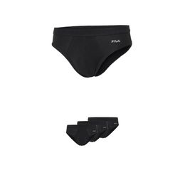 Slip Fila "MAN BRIEF", Herren, Gr. L, schwarz, Obermaterial: 95% Baumwolle, 5% Elasthan, unifarben, Unterhosen Slip, mit flach verarbeiteten Nähten