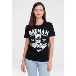 T-Shirt logoshirt "Batman - Portrait", Damen, Gr. M, schwarz, 100% Baumwolle, bedruckt, normal, Rundhals, Shirts T-Shirt, mit Superhelden Print