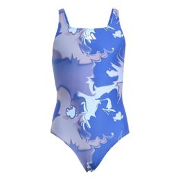 adidas Performance Sportbadeanzug 'Tie Dye V-back Swimsuit' M&auml;dchen Gr&ouml;&szlig;e 164 royalblau / hellblau / flieder / wei&szlig;