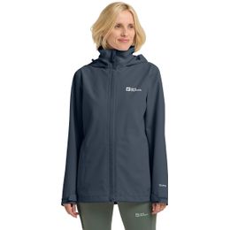 Funktionsjacke Jack Wolfskin "TRAILTIME 2L JKT W", Damen, Gr. L (42/44), blau (midnight, sky), Obermaterial: 100% POLYESTER; Futter: 100% POLYESTER, Jacken Funktionsjacke