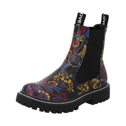 Palado by Sila Sahin Chelsea Boots 'Dedej Fresco' Damen Gr&ouml;&szlig;e 39 blau / gelb / rot / schwarz Winterschuhe
