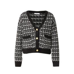 ABOUT YOU Knit Cardigan 'Joyce' female Black, White size 44