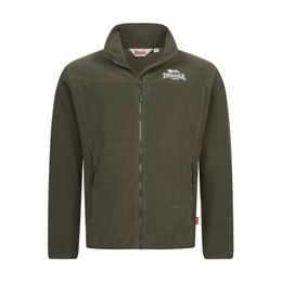 Lonsdale Fleecejacke 'Ardgour' Herren Gr&ouml;&szlig;e M oliv / wei&szlig;