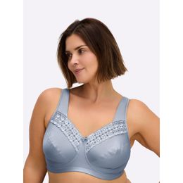 Miss Mary Of Sweden sheego Gro&szlig;e Gr&ouml;&szlig;en Entlastungs-BH ohne B&uuml;gel mit Spitzenstickerei, bleu, Gr&ouml;&szlig;e 80C - Damen