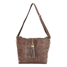 NAEMI Schultertasche Damen Gr&ouml;&szlig;e One Size braun / gold