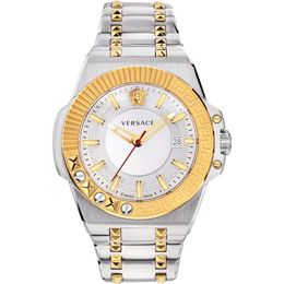 Versace Analog Watch male Gold, Silver size One Size