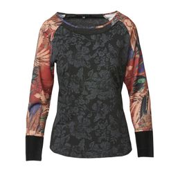 KOROSHI Shirt Damen Gr&ouml;&szlig;e L grau / gr&uuml;n / orange / schwarz