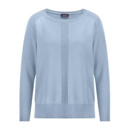 Basler - Rundhals-Pullover mit 1/1-Raglanarm, blau, Gr. 38 / S - Schurwolle