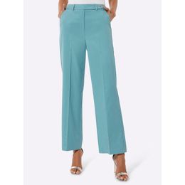 CR&Eacute;ATION L B&uuml;gelfaltenhose CREATION L, Damen, Gr. 52, Normalgr&ouml;&szlig;en, ozean, 63% Lyocell, 37% Polyester, unifarben, Hosen B&uuml;gelfaltenhose