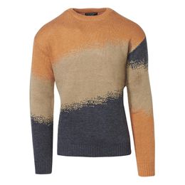 KOROSHI Pullover Herren Gr&ouml;&szlig;e XL beige / anthrazit / orange